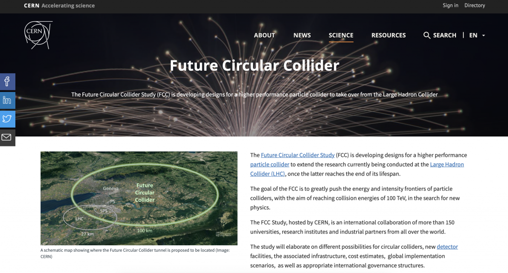 FCC เครื่องเร่งอนุภาค 100 กิโลเมตรใหม่ของ CERN ที่อาจจะมาแทนที่ LHC